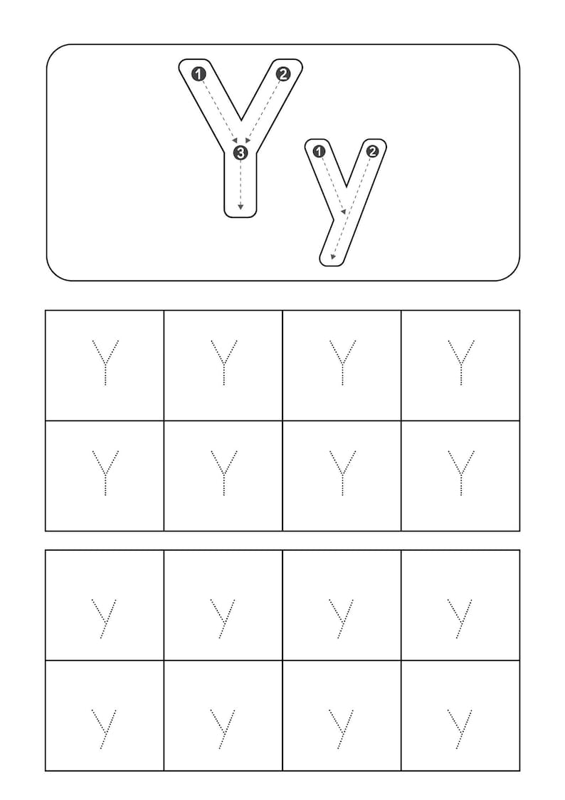 Alphabet Tracing Worksheets: Handwriting Practice (digital Download) - Etsy