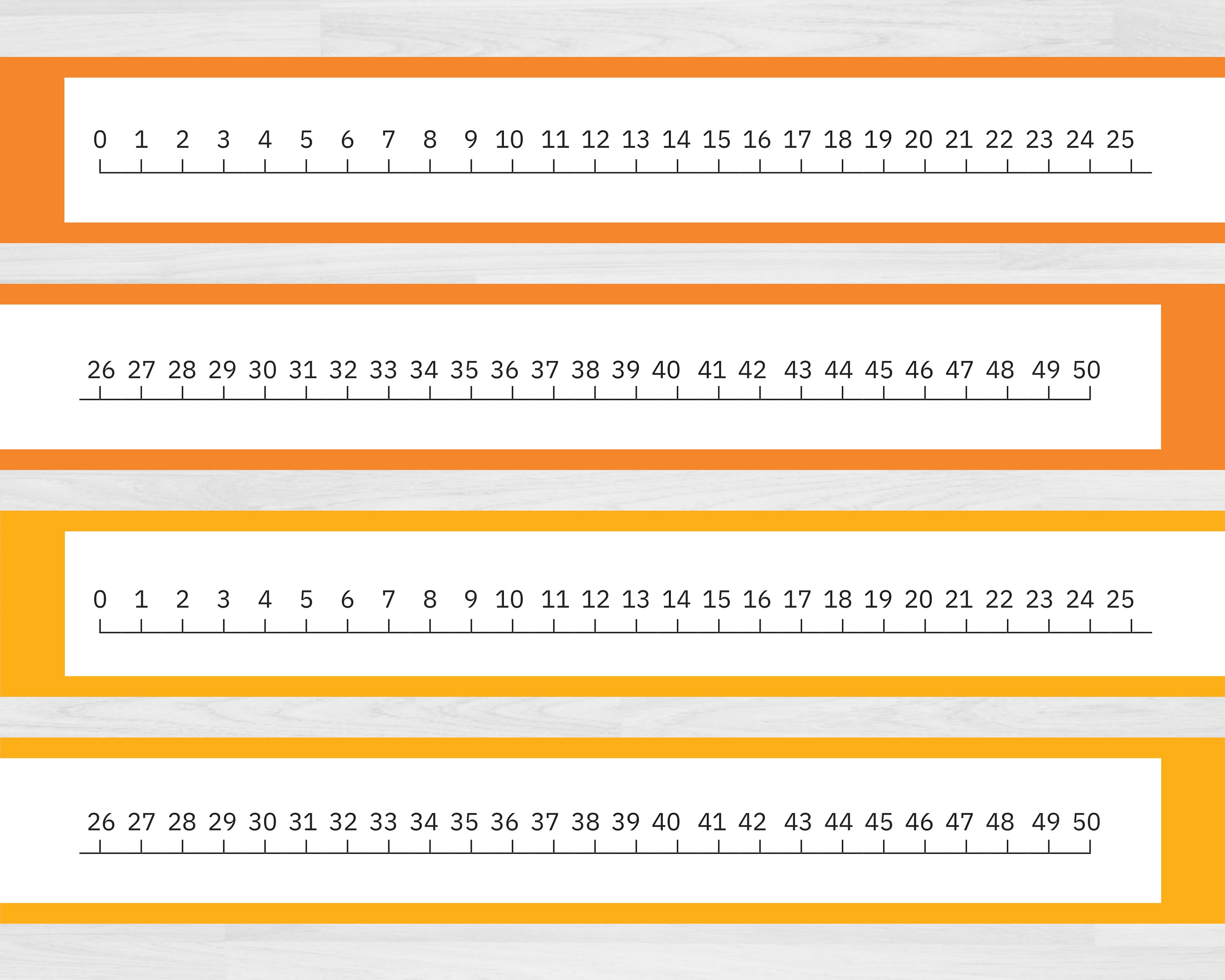 Printable Number Line 0-50 Number Line Printable Counting - Etsy Australia
