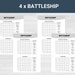 Pen and Paper Printable Games, Hangman Printable, Battleship Printable ...