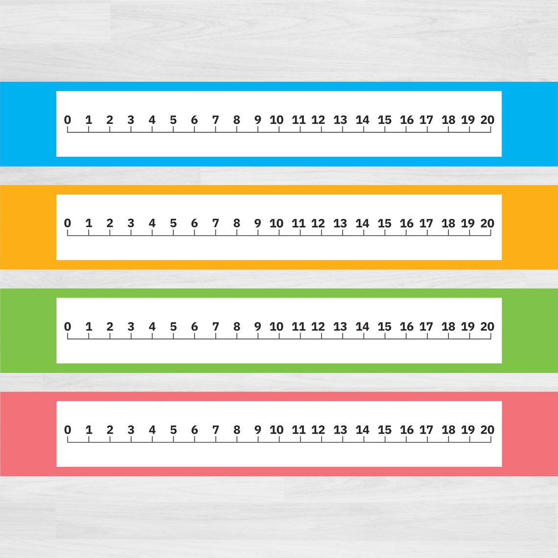 Printable Number Line 0-20: Teacher Classroom Resource (PDF) - Etsy