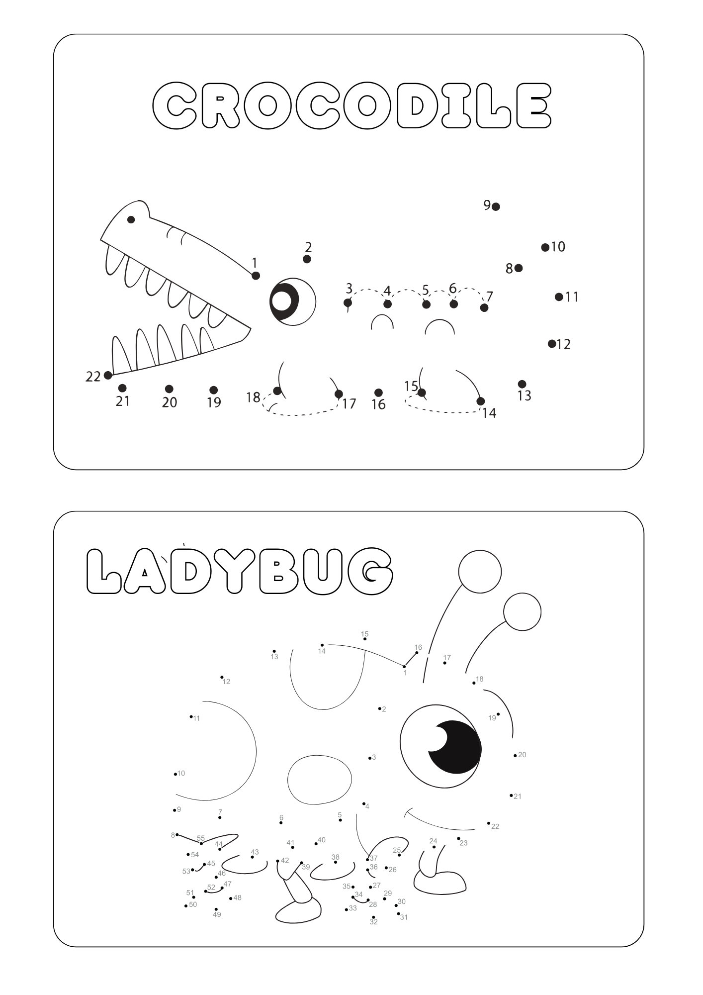 Dot to Dot | Connect the Dots | Numbers Worksheets | Coloring ...