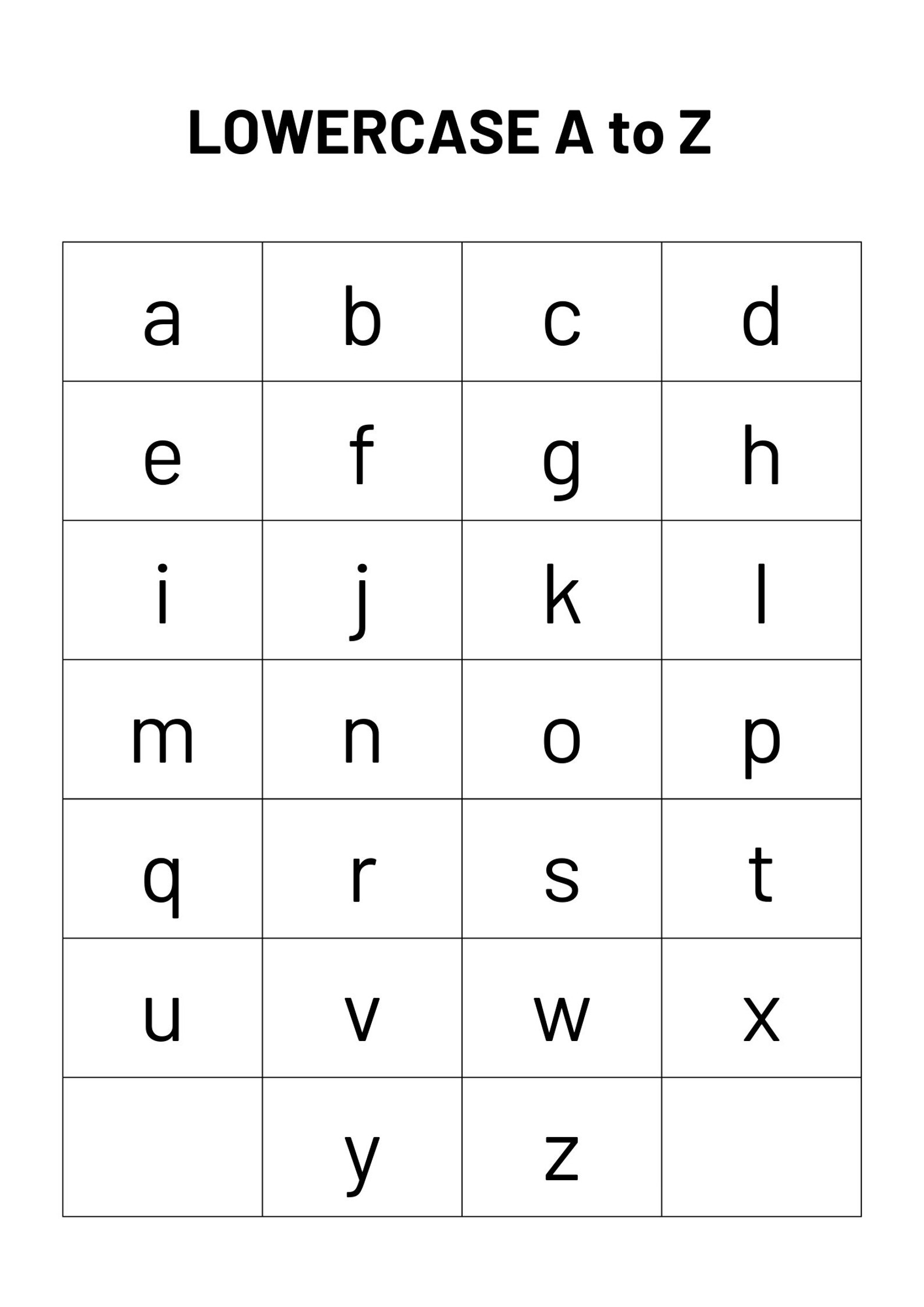 A to Z Alphabet Chart: Literacy Printable for Preschool (digital ...