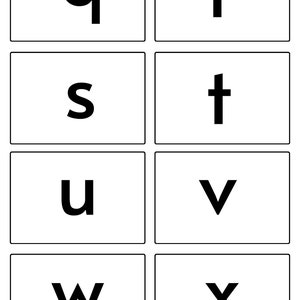Lowercase Alphabet Flash Cards: Printable Literacy Aids (digital ...