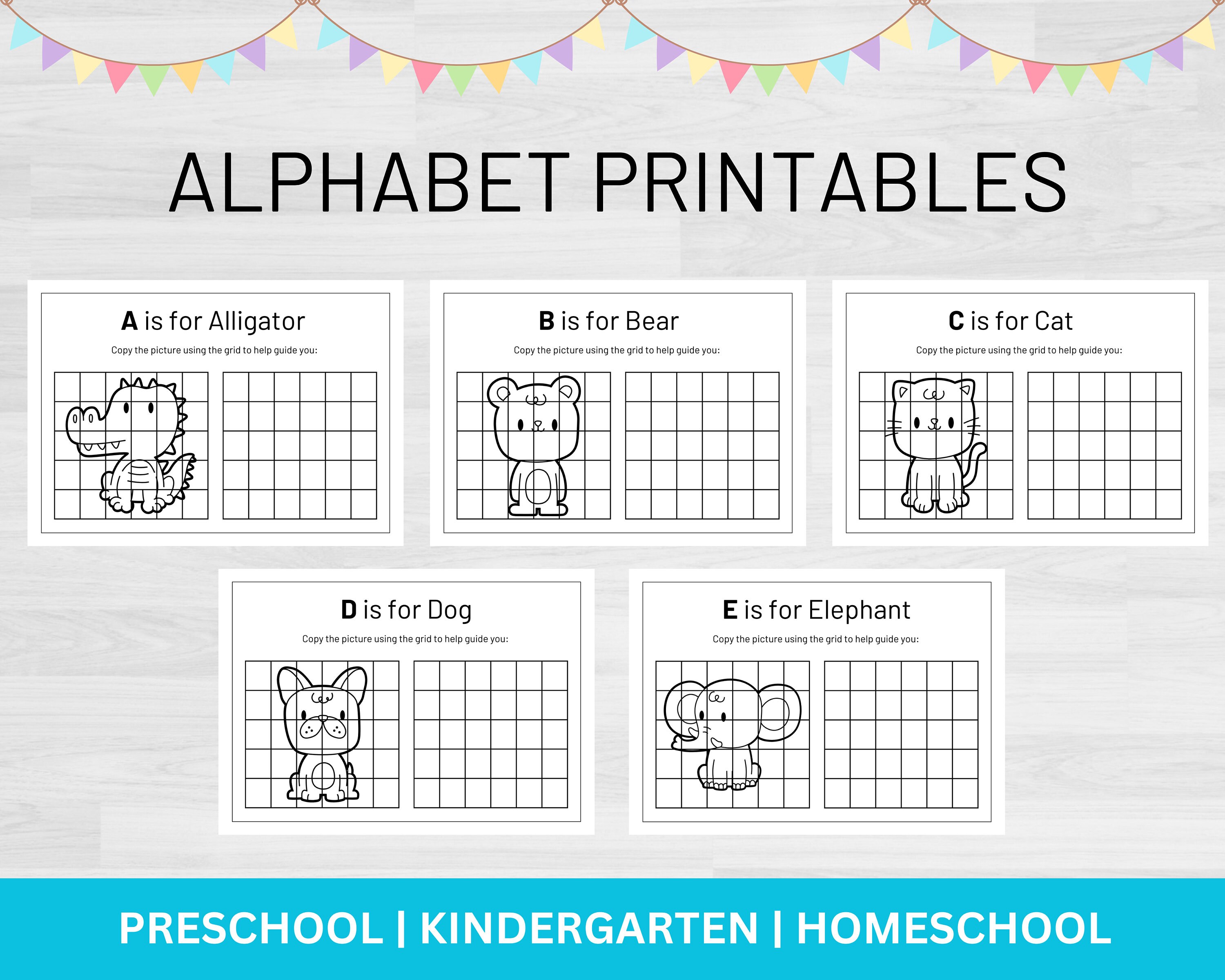 Animal Alphabet Printable Alphabet Worksheets Alphabet - Etsy