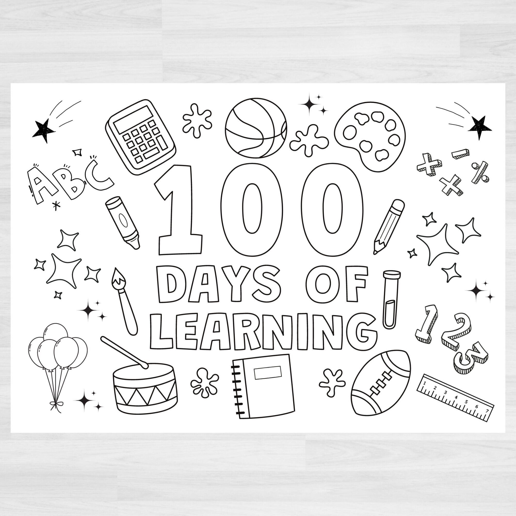 Free 100th Day Of School Worksheets For Kindergarten 100th Day Of