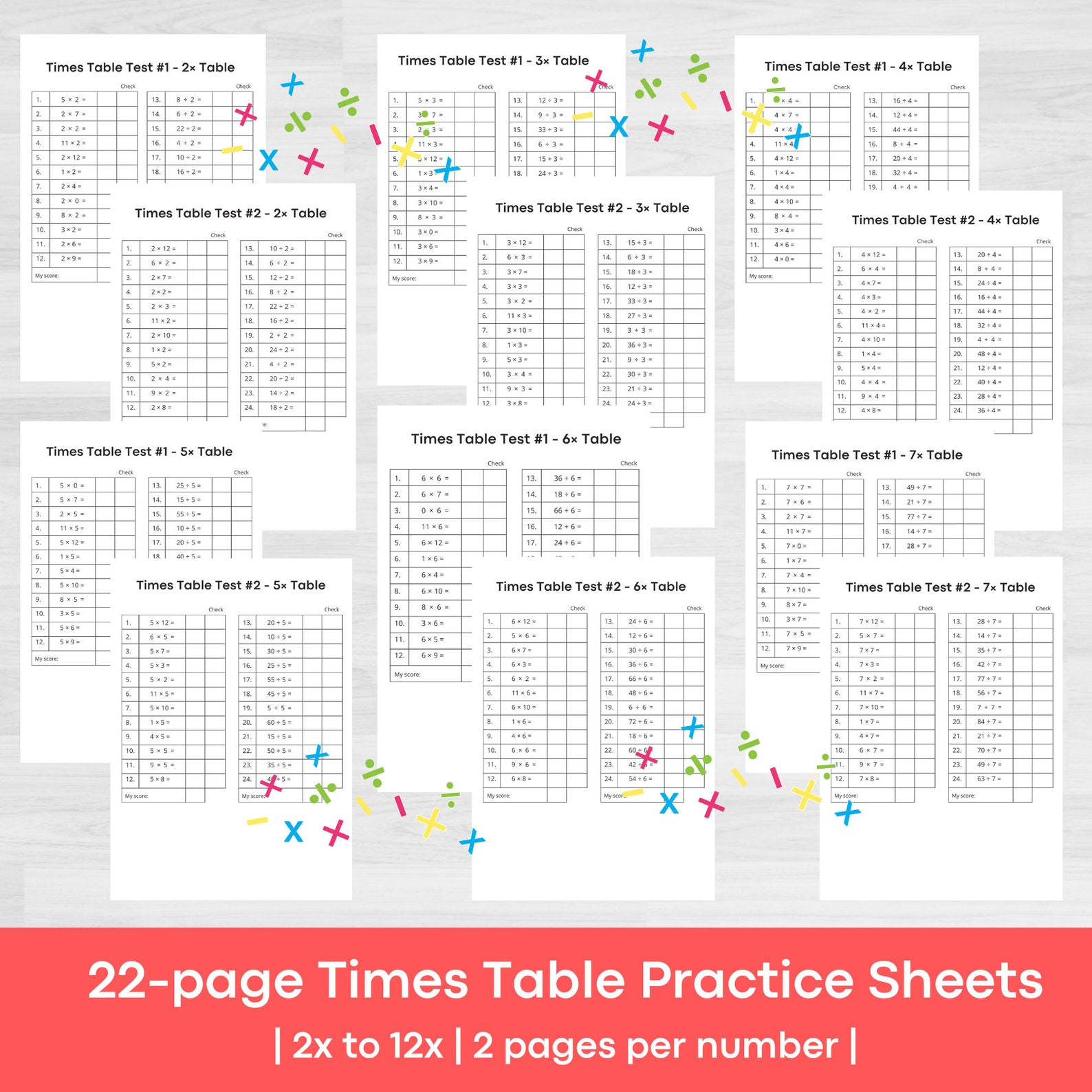 Times Table Multiplication Worksheets | Time Tables Printable | Times ...