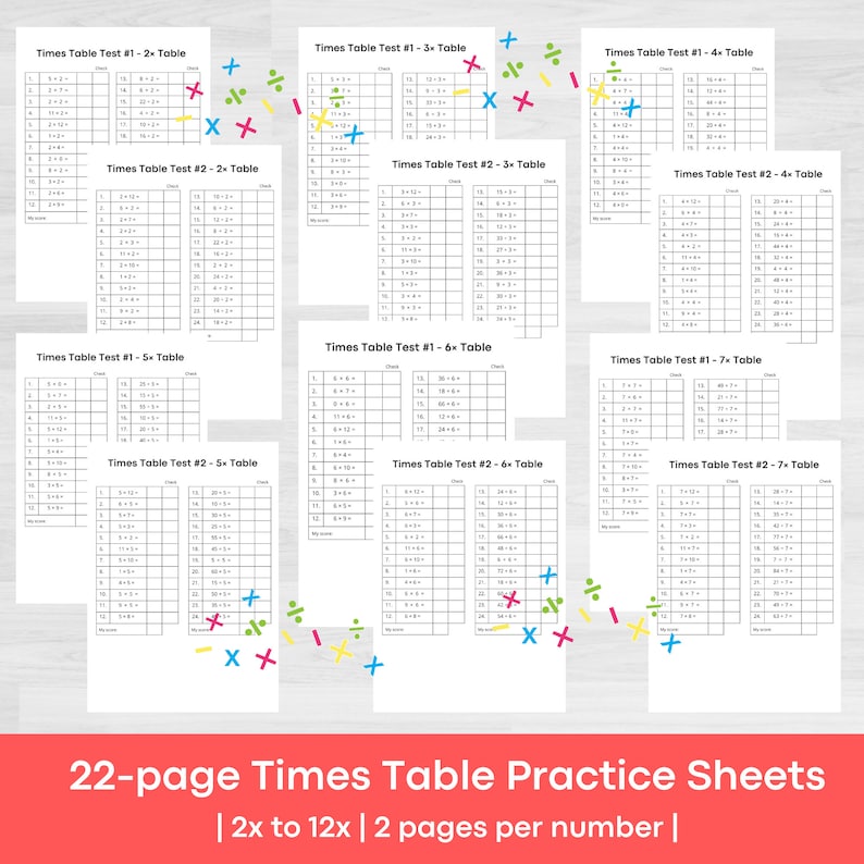 Times Table Multiplication Worksheets | Time Tables Printable | Times ...