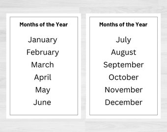 Months of the Year, Elementary, Posters, Learning, Preschool, Posters ...