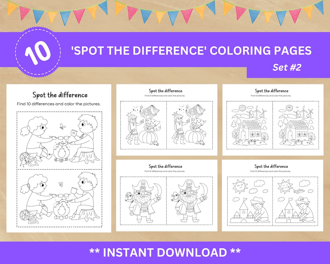Spot the Difference Activities Spot the Difference Printable - Etsy