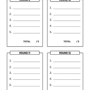 Trivia Answer Sheets | Trivia Quizzes | Trivia Night | Printable Trivia ...