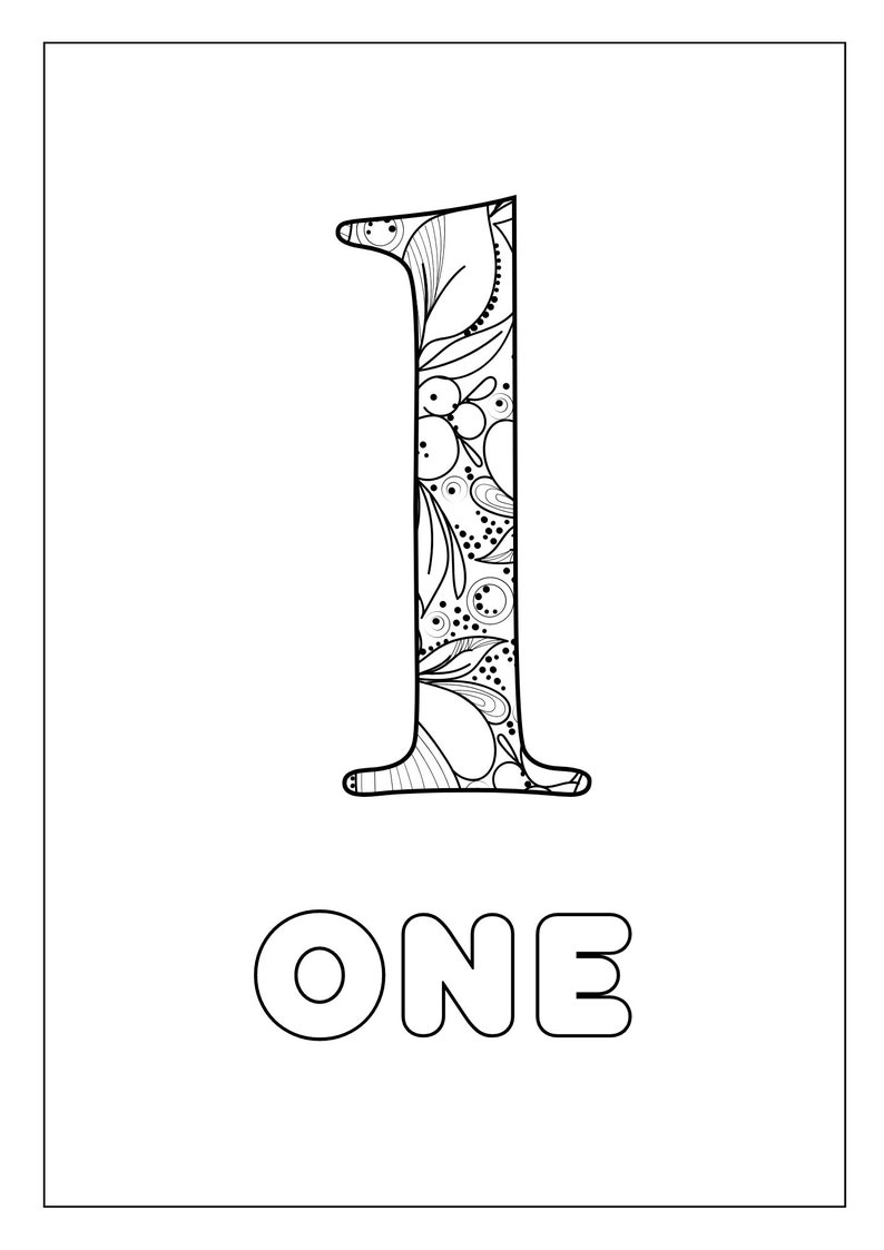 Mandala Numbers Coloring Pages Numbers 1-10 Coloring - Etsy