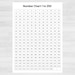 Number Chart 1-250: Teacher Classroom Homeschool Resource (digital ...