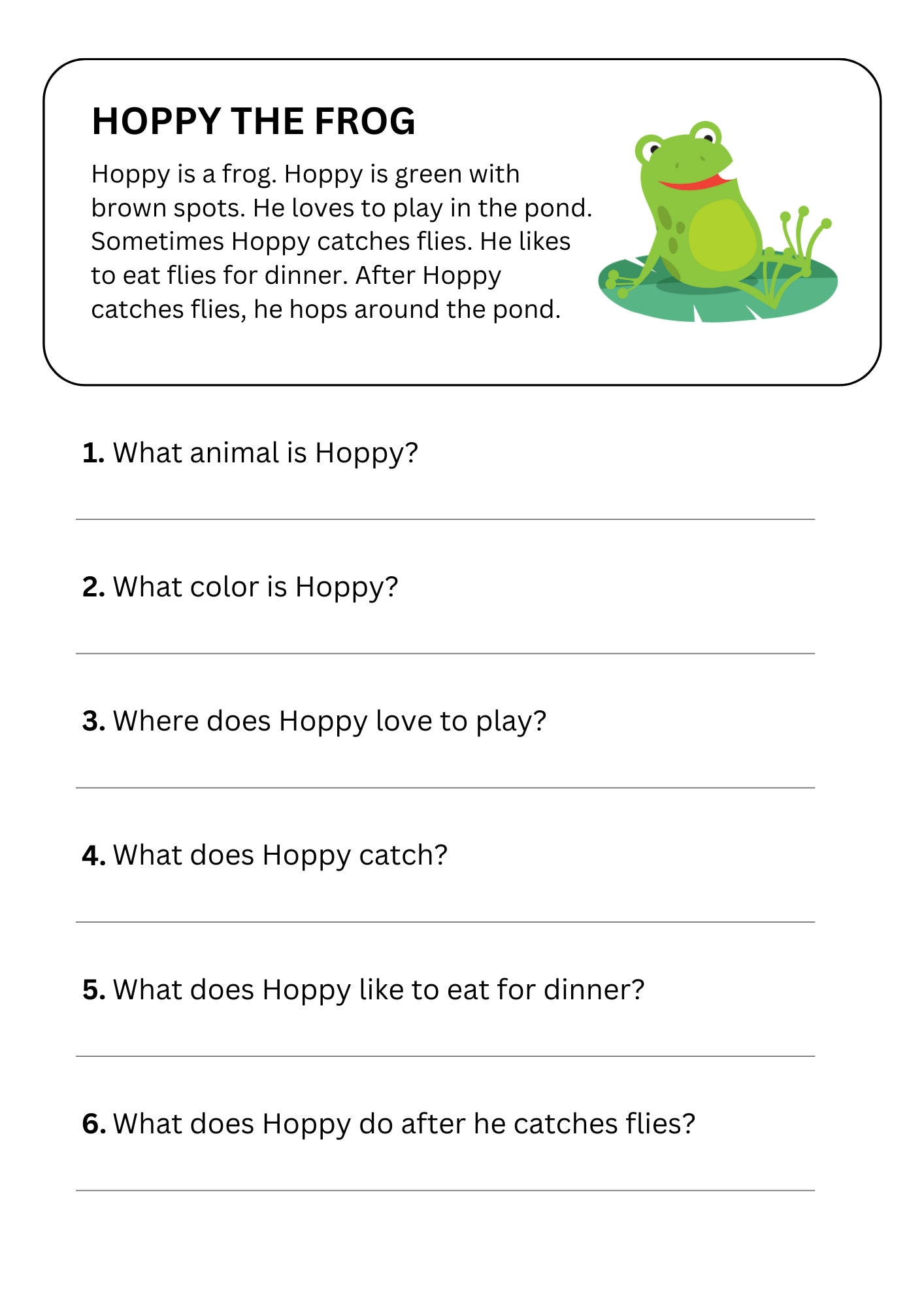 Grade 1 Reading Comprehension Worksheets: Literacy Printables (digital ...