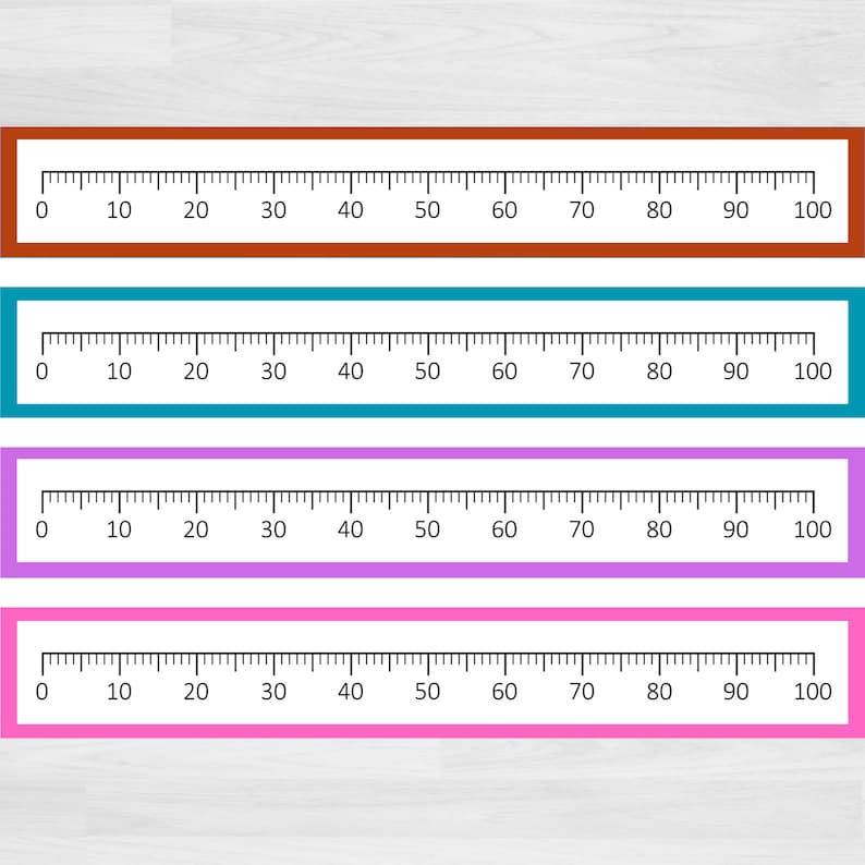 Printable Number Line 0-100 Number Line Printable Count to 100 ...