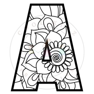 Mandala Alphabet Coloring Pages Mandala Alphabet Letter Coloring ...