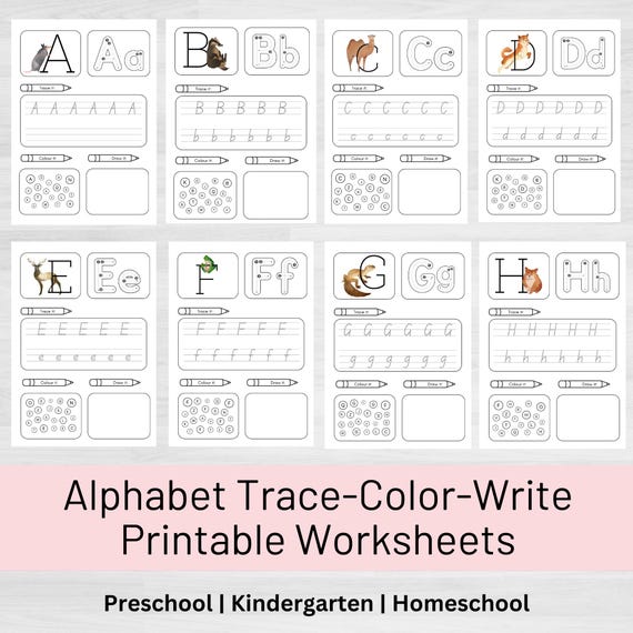 Hojas De Trabajo Preescolares Imprimibles Del Alfabeto Librito Para