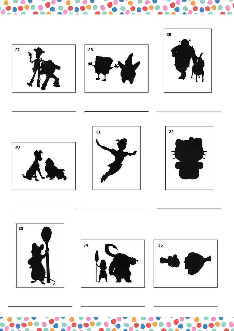 Kid's Trivia Quiz Cartoon Trivia Visual Trivia Quiz Printable Cartoon ...
