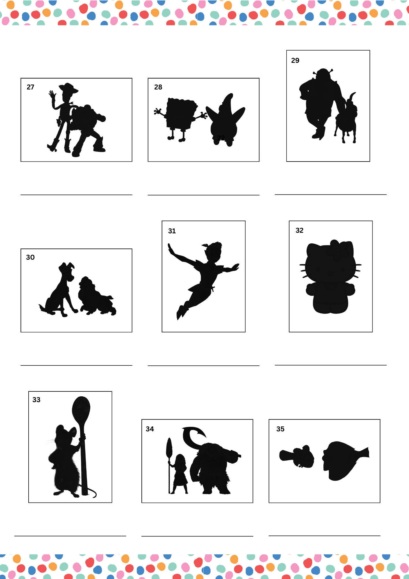 Kid's Trivia Quiz Cartoon Trivia Visual Trivia Quiz Printable Cartoon ...