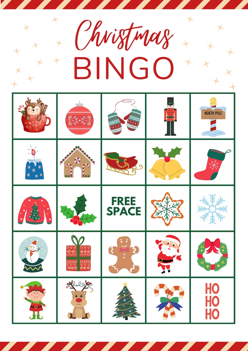 Christmas Bingo Cards: 30 Printable Holiday Games (PDF) - Etsy