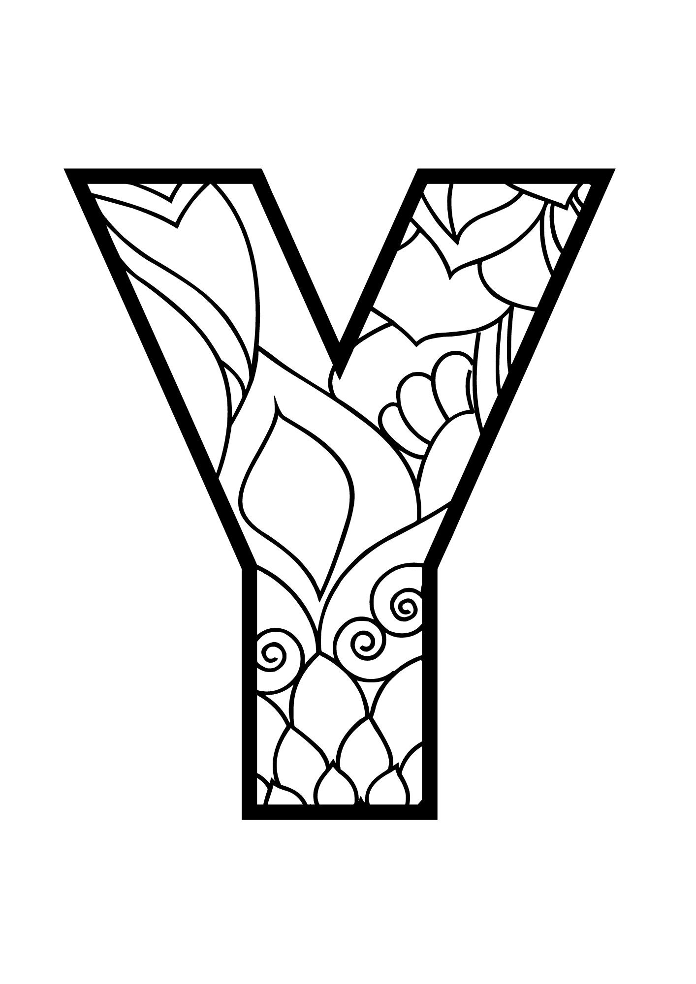 Mandala Alphabet Coloring Pages: Calming Kids Activity (digital ...