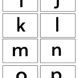 Lowercase Alphabet Flash Cards: Printable Literacy Aids (digital ...
