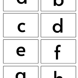 Lowercase Alphabet Flash Cards: Printable Literacy Aids (digital ...
