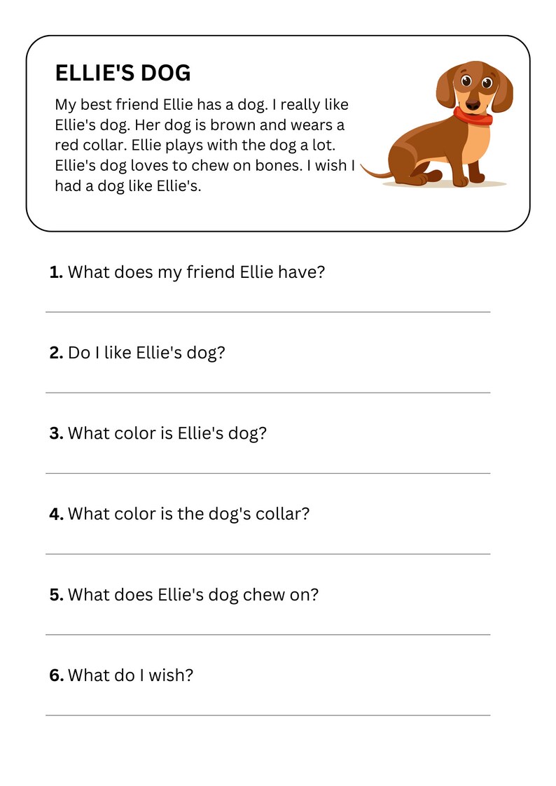 Reading Comprehension Worksheets | Grade 1 Writing Worksheets | Grade 1 ...