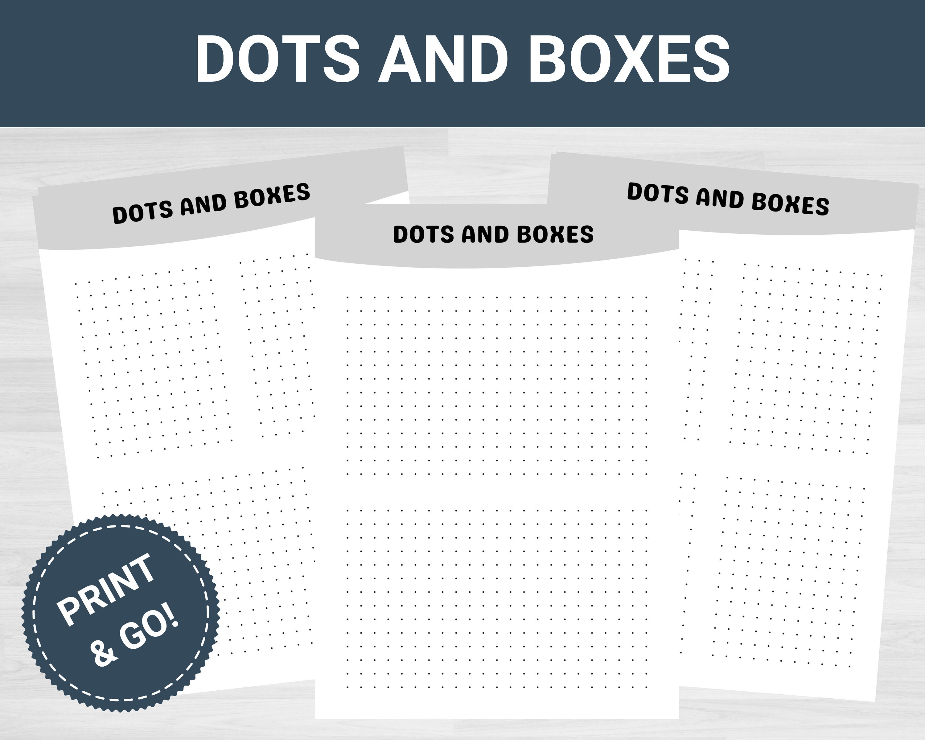 Dots and Boxes Dots and Boxes Printable Dots and Boxes - Etsy