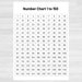 Number Chart 1-150 | Numbers 1 to 150 Printable | Numbers and Counting ...