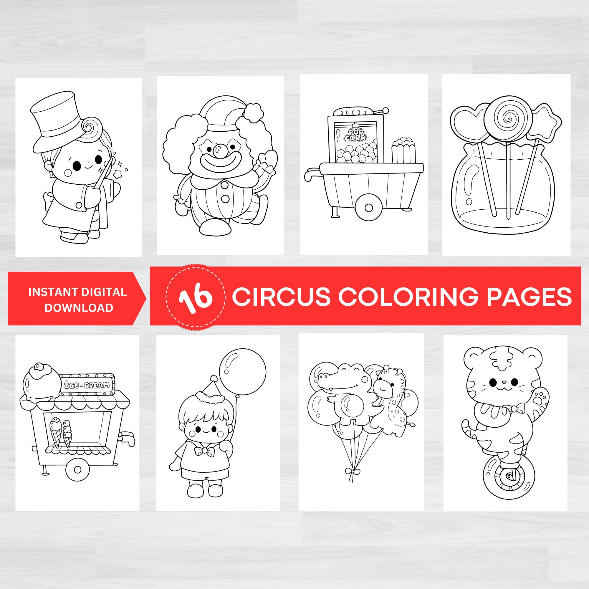 Circus Coloring Book Circus Coloring Pages Printable Coloring Pages ...