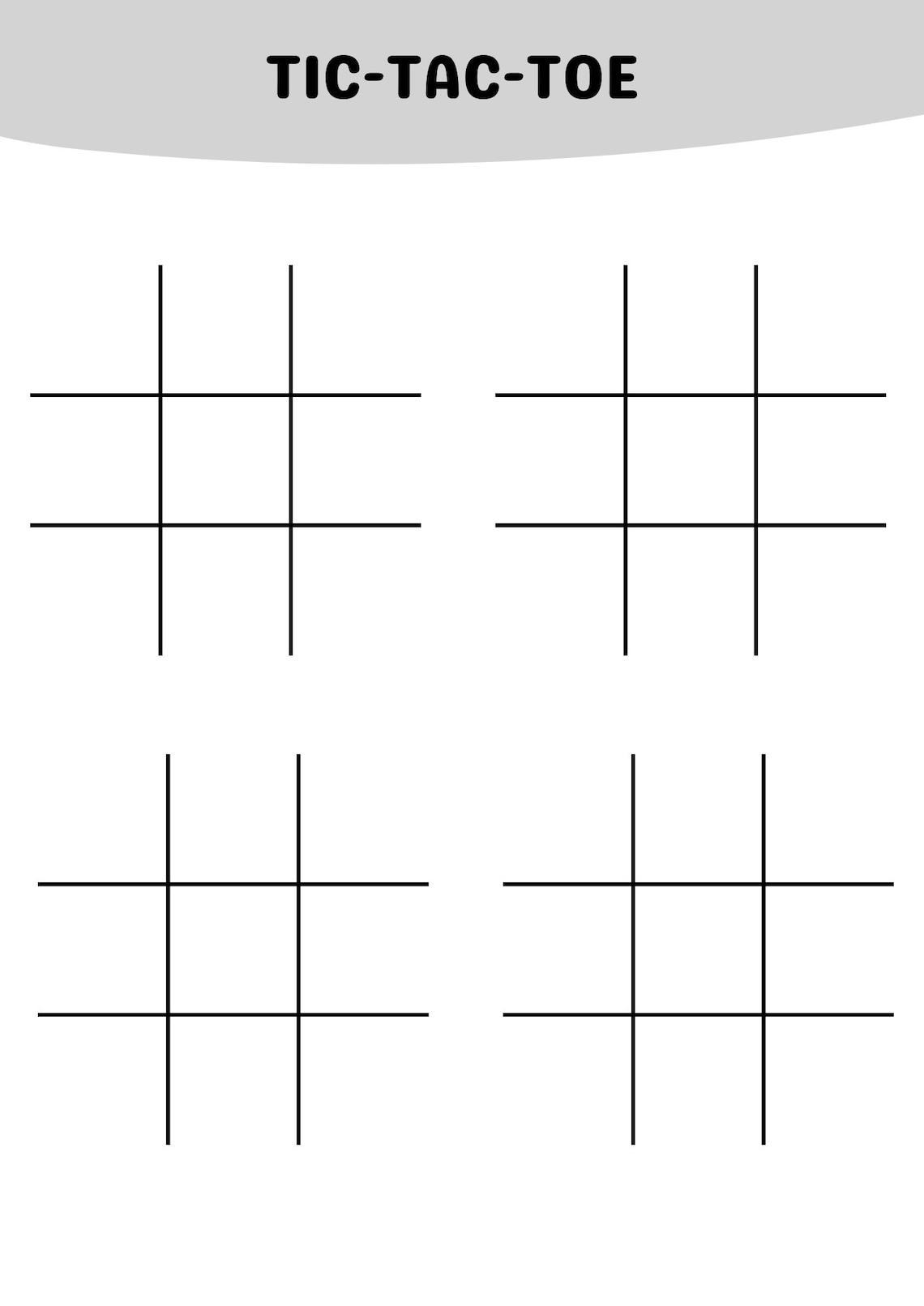 Tic Tac Toe Printable Noughts and Crosses Printable Road - Etsy