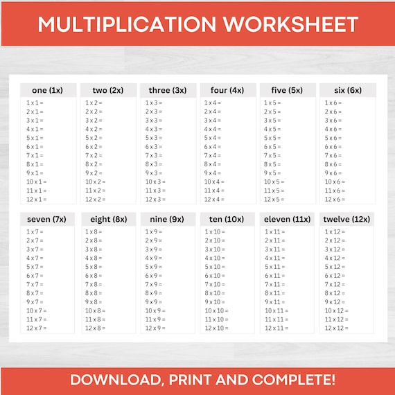 Times Table Worksheets To Print Printable Times Tables 2 Times Table