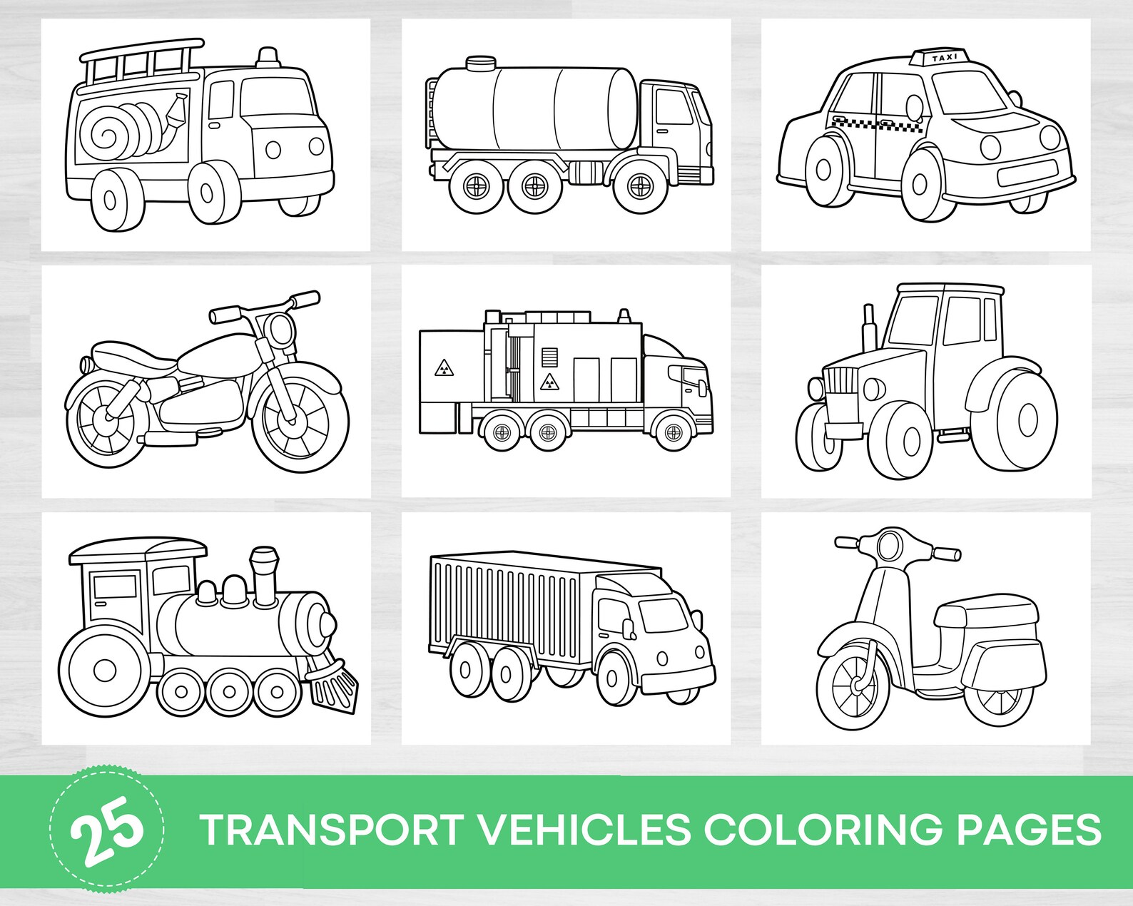 Transport Vehicles Coloring Pages Transport Vehicle Coloring Activities ...