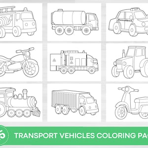 Transport Vehicles Coloring Pages Transport Vehicle Coloring Activities ...