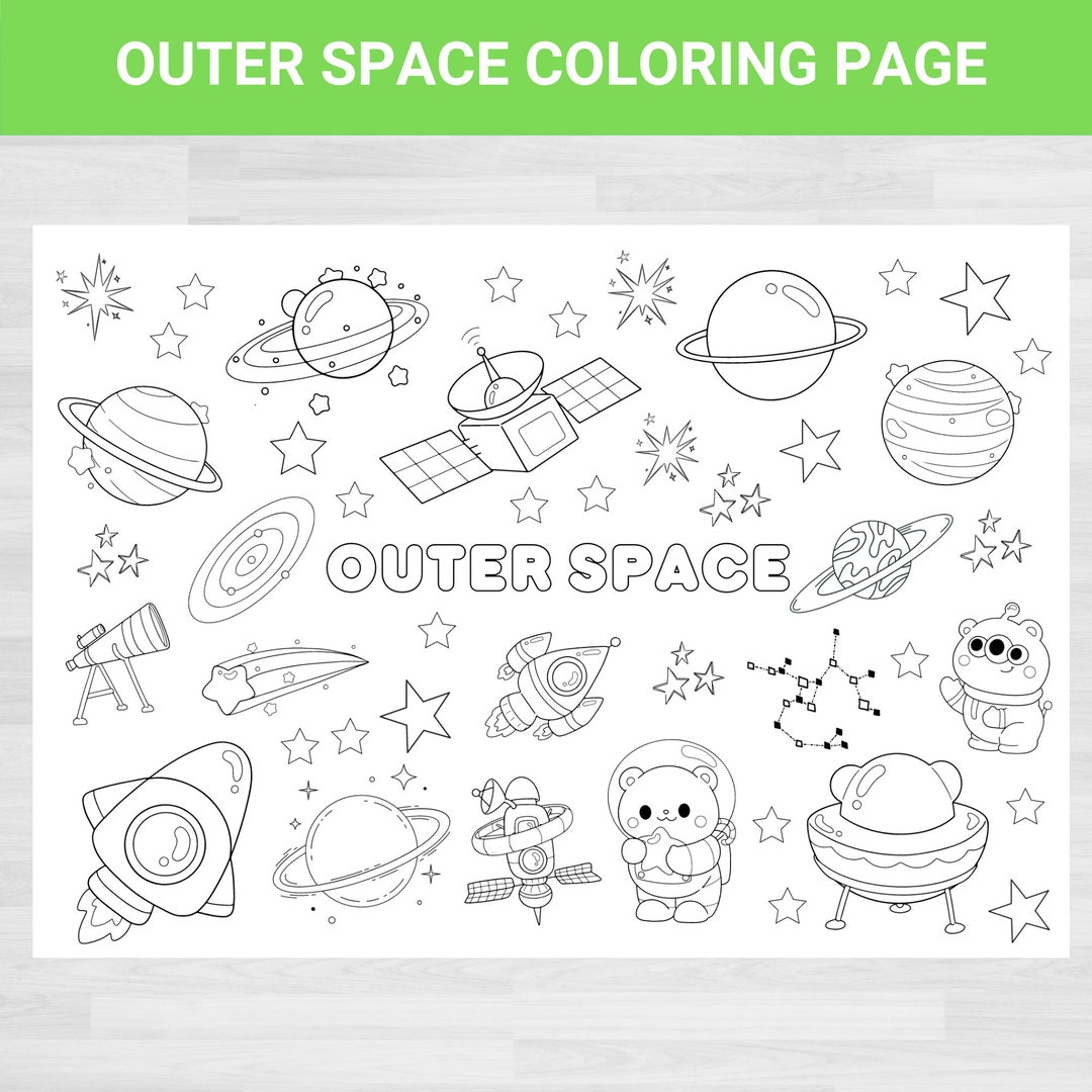 Outer Space Coloring | Outer Space Printable | Space Coloring | Space ...