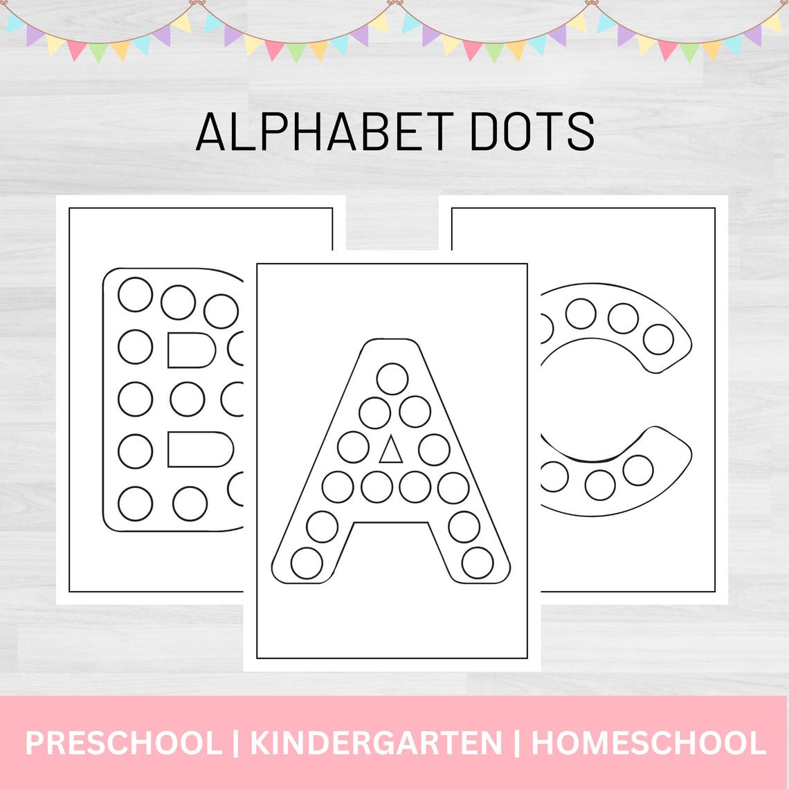 Alphabet Dot Marker Printables: ABC Dot Activities (digital Download ...