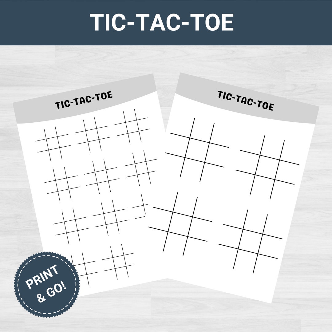 Tic Tac Toe Printable | Noughts and Crosses Printable | Road Trip Games ...