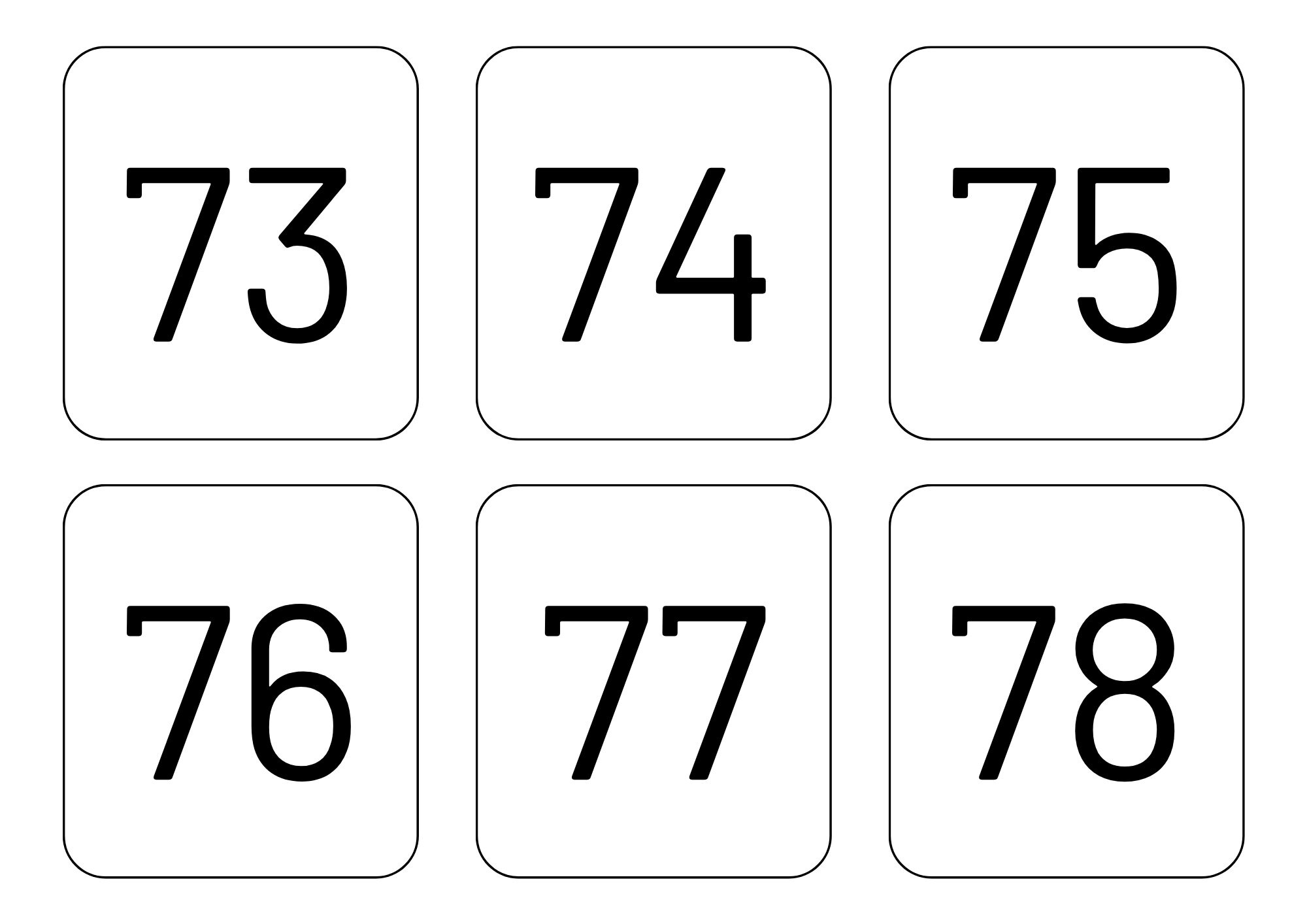 Numbers 1-100 Flashcards Count to 100 Learn to Count Math Printables ...