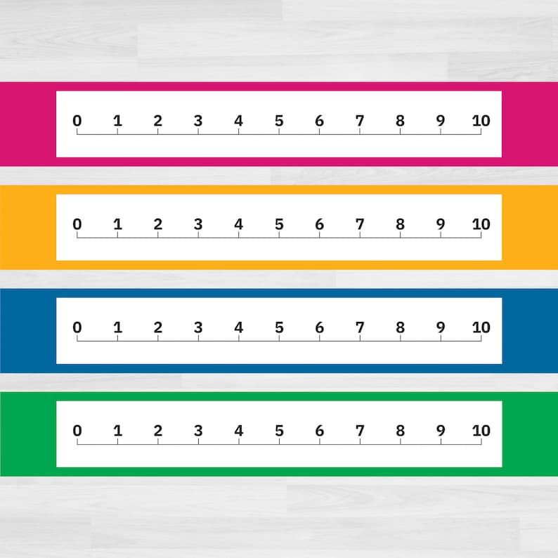 Printable Number Line 0-10: Colorful Classroom Resource (digital ...