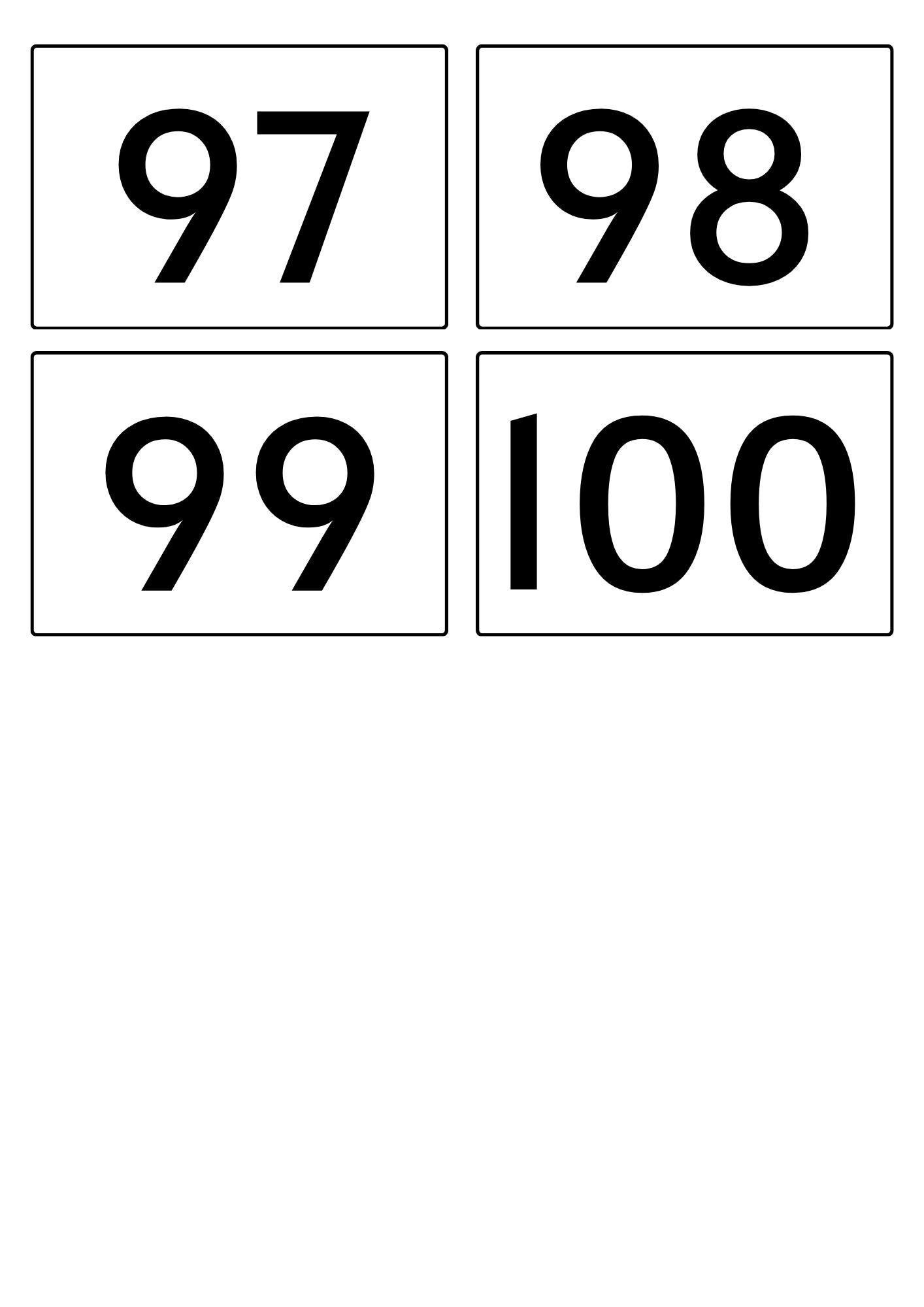 Number Flash Cards 1-100: Printable Numeracy Aid (digital Download) - Etsy