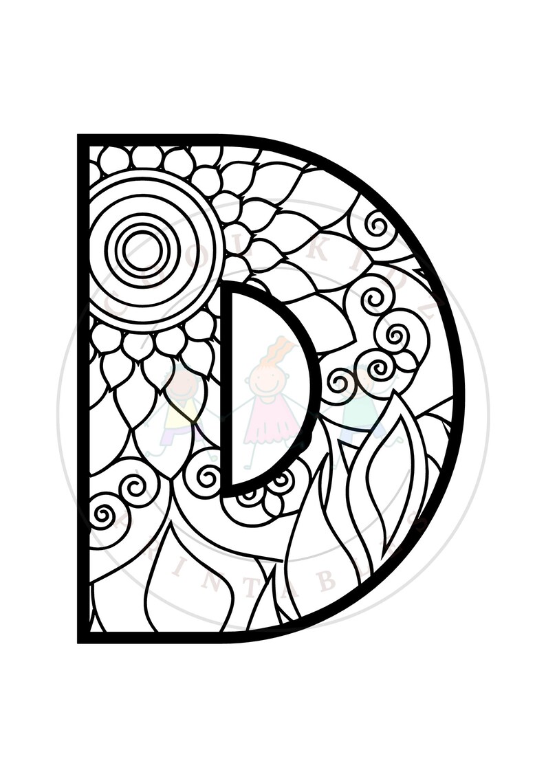 Mandala Alphabet Coloring Pages Mandala Alphabet Letter Coloring ...