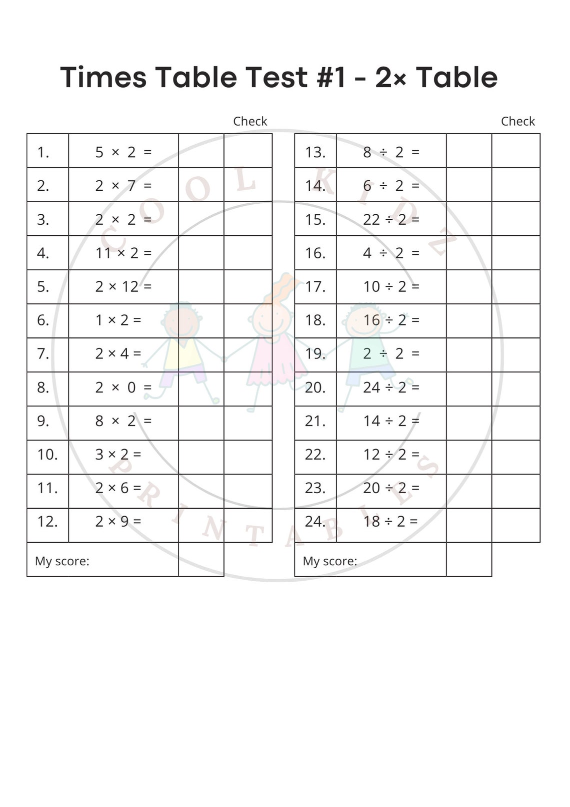 Times Table Multiplication Worksheets | Time Tables Printable | Times ...