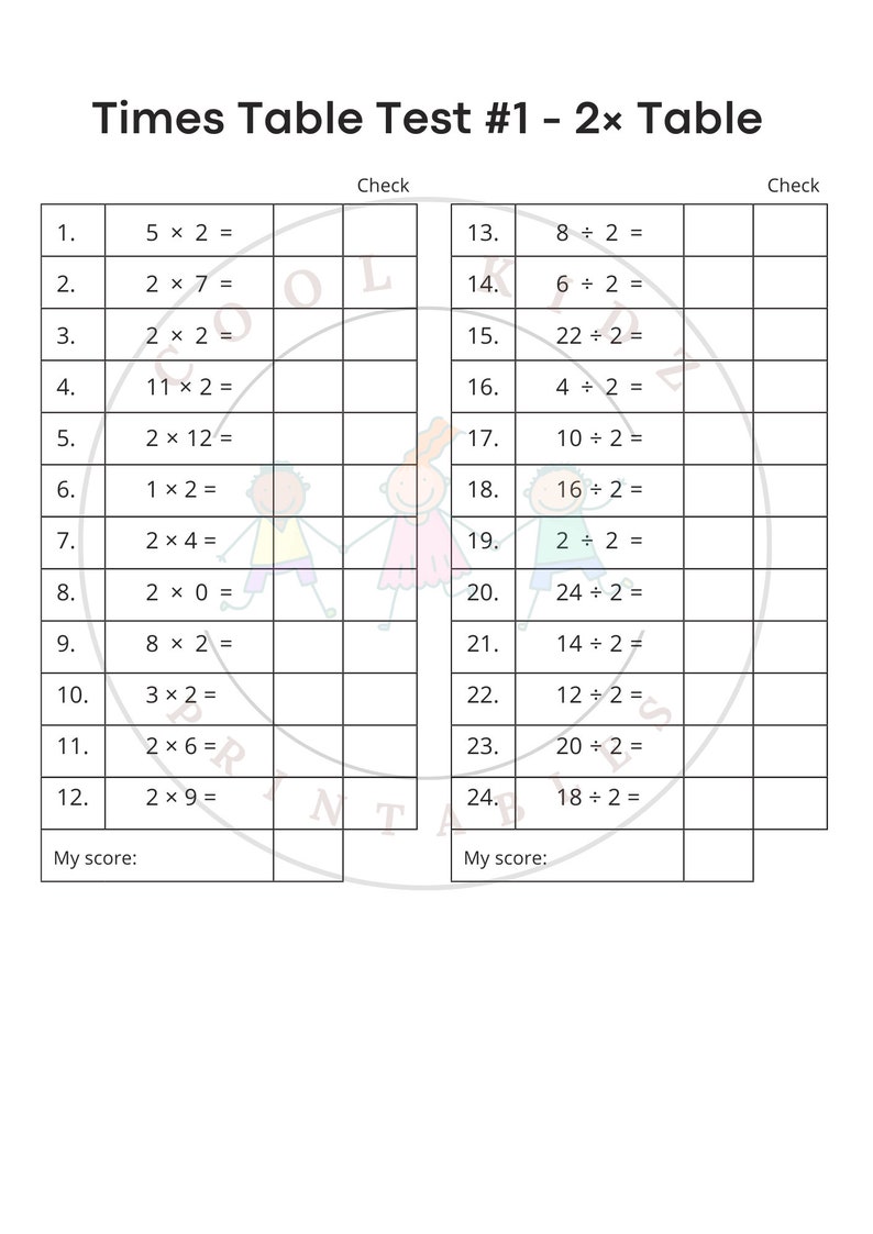 Times Table Multiplication Worksheets | Time Tables Printable | Times ...
