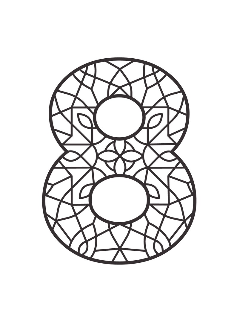 Mandala Numbers 1-10 Coloring Pages: Mindfulness Printable (PDF) - Etsy
