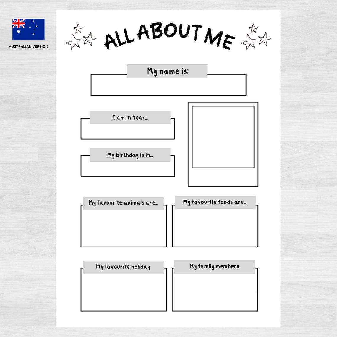 All About Me All About Me Template All About Me Printable All About Me ...