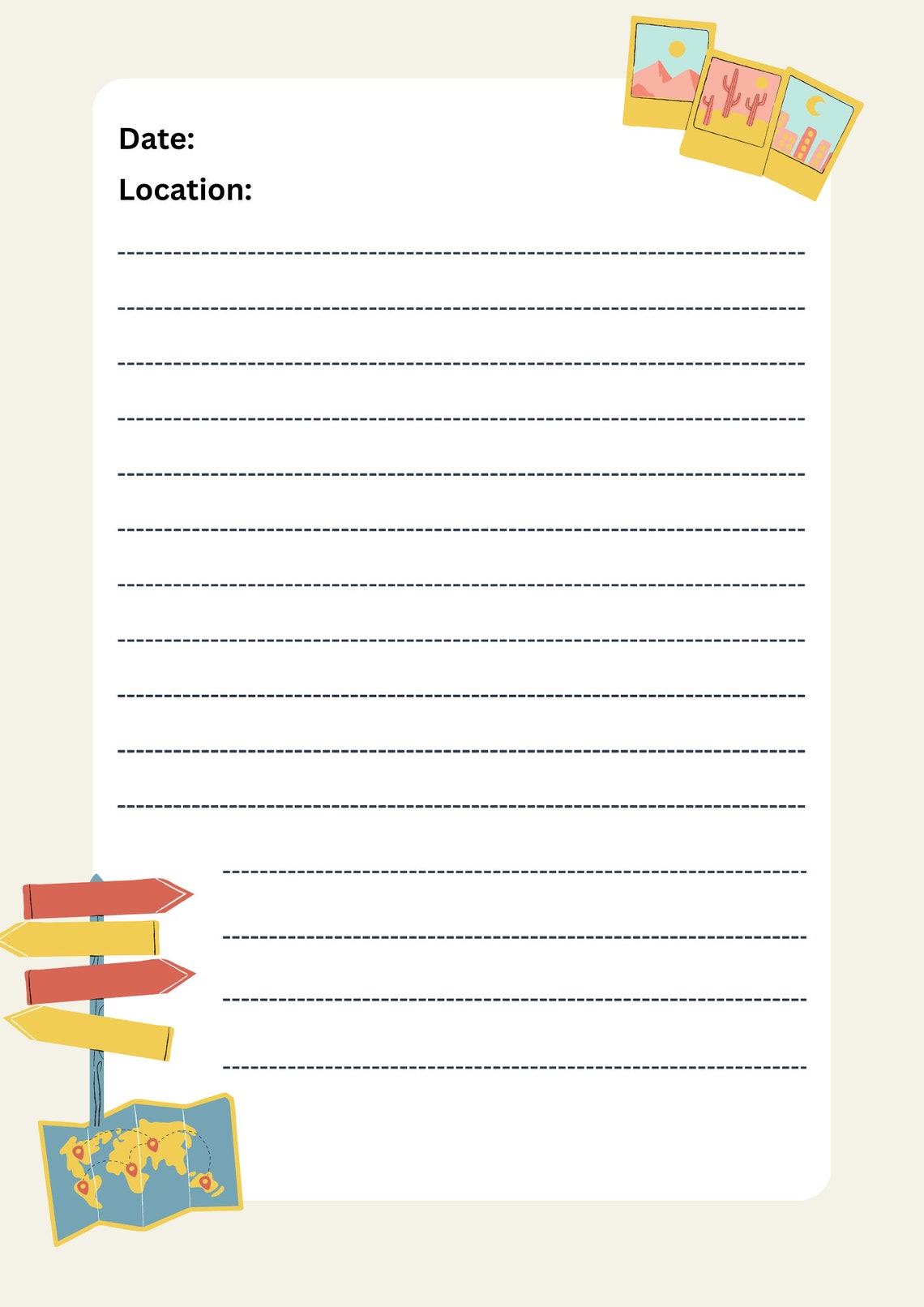 Travel Journal Printable Travel Journal Kids Travel Journal Digital ...