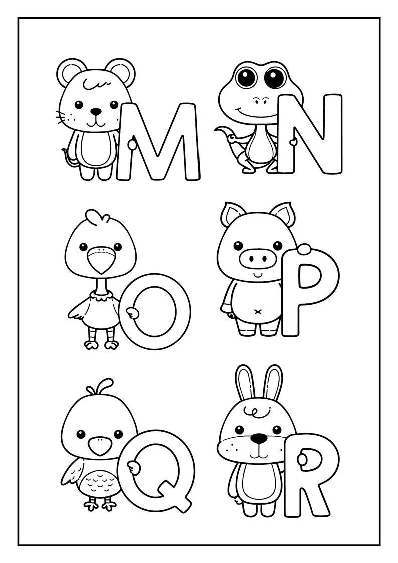 Animal Alphabet Printable Alphabet Worksheets Letter Worksheets for ...