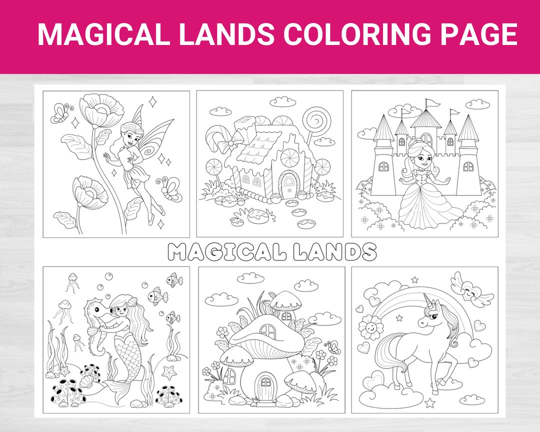Magical Lands Coloring Pages Fairy Tale Coloring Mermaid Coloring ...