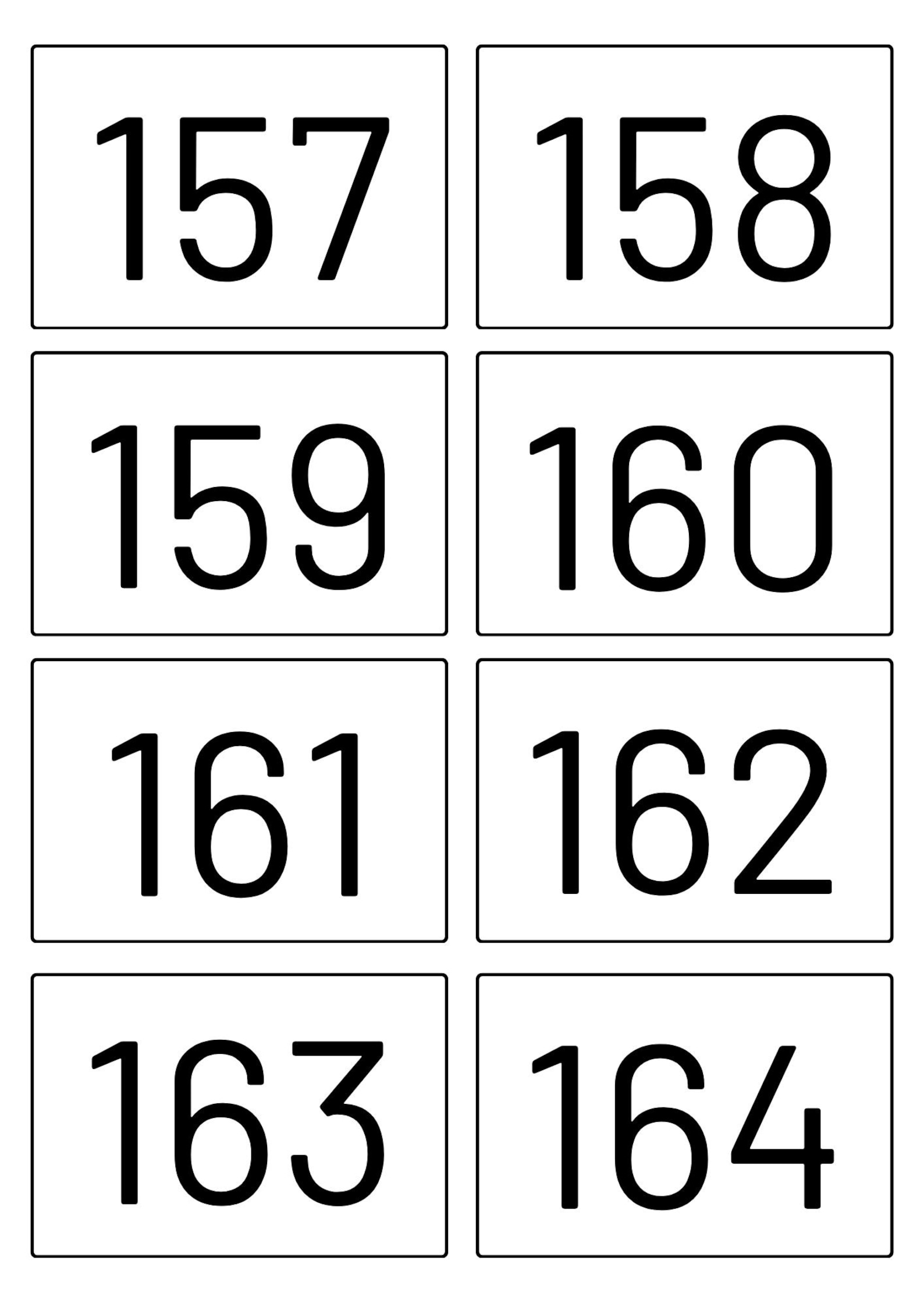 Number Flash Cards 101-200: Printable Numeracy Aid (digital Download ...