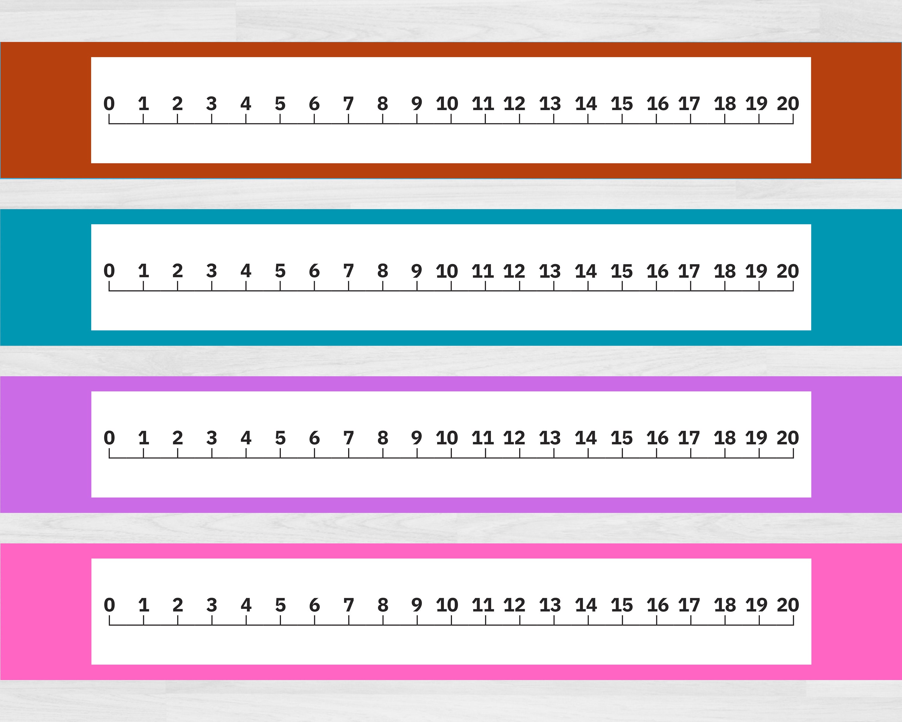 Printable Number Line 0-20 Number Line Printable Counting - Etsy Australia